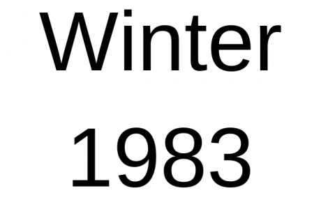 Winter 1983 - where art collides